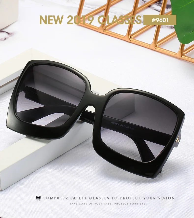 Fashion Oversized Women Sunglasses, Brand Designer Plastic Female ,Big ...